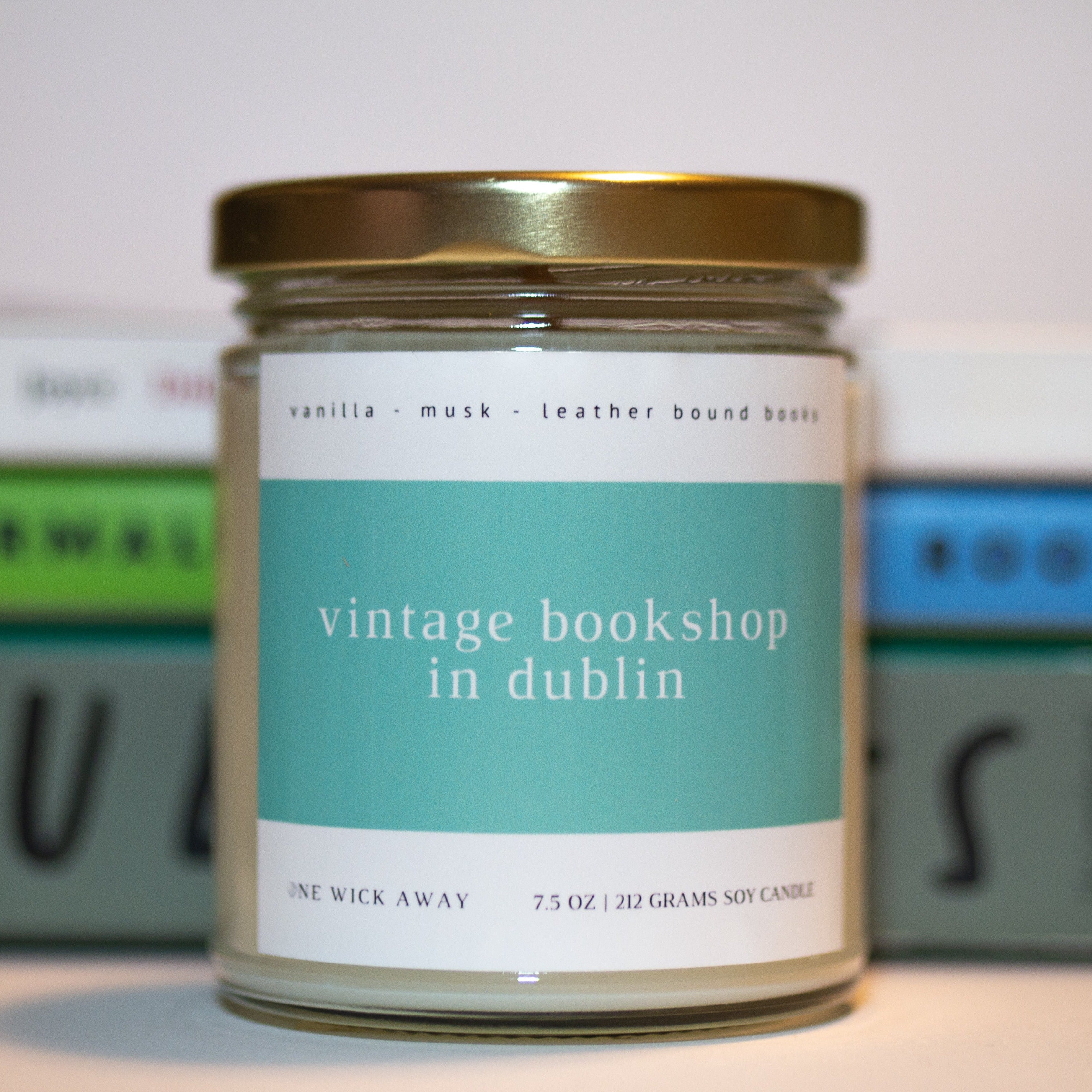 Vintage Bookshop in Dublin Soy Candle – One Wick Away Co.